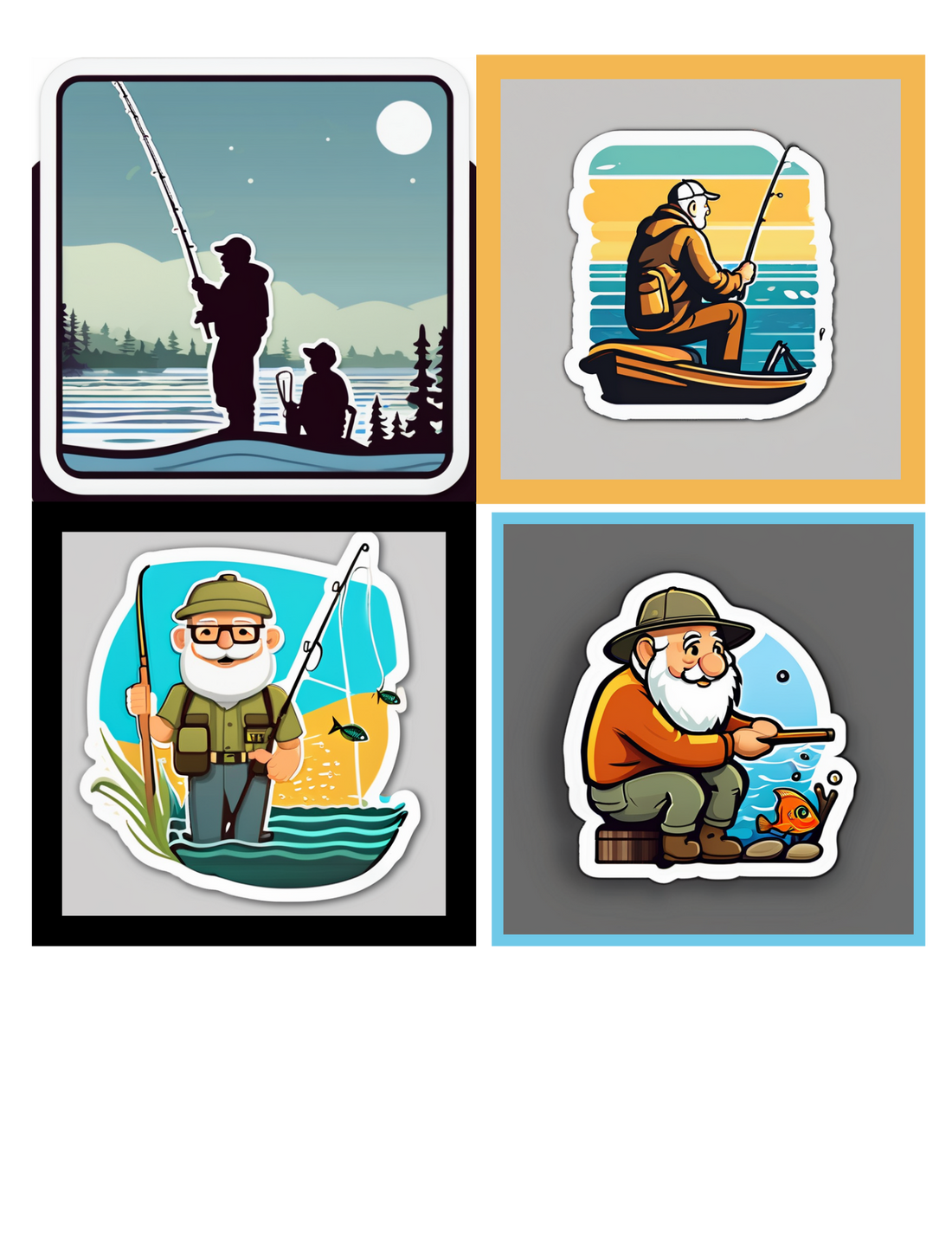 Matte Vinyl Sticker Pack - Set of 8 Large Square Stickers Select From ...