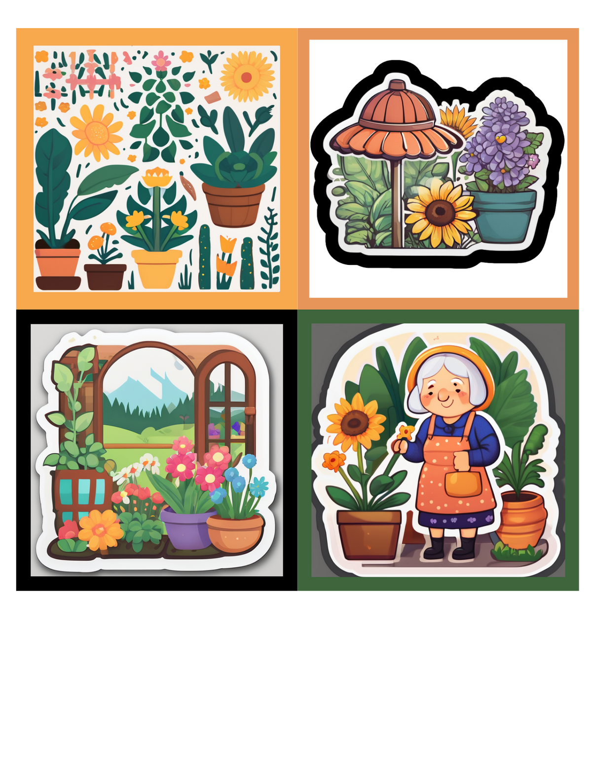 Matte Vinyl Sticker Pack - Set of 8 Large Square Stickers Select From ...