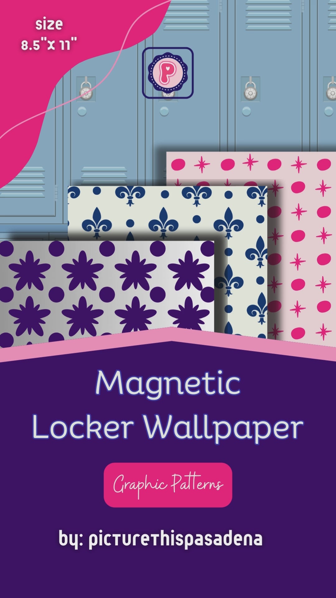 Magnetic Locker Wallpaper - Graphic Patterns – PictureThisPasadena